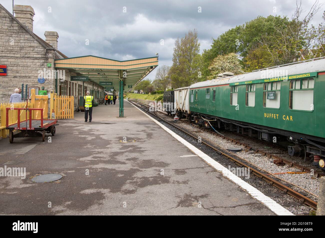 swanage railway station and heritage railway at swanage on the dorset ...