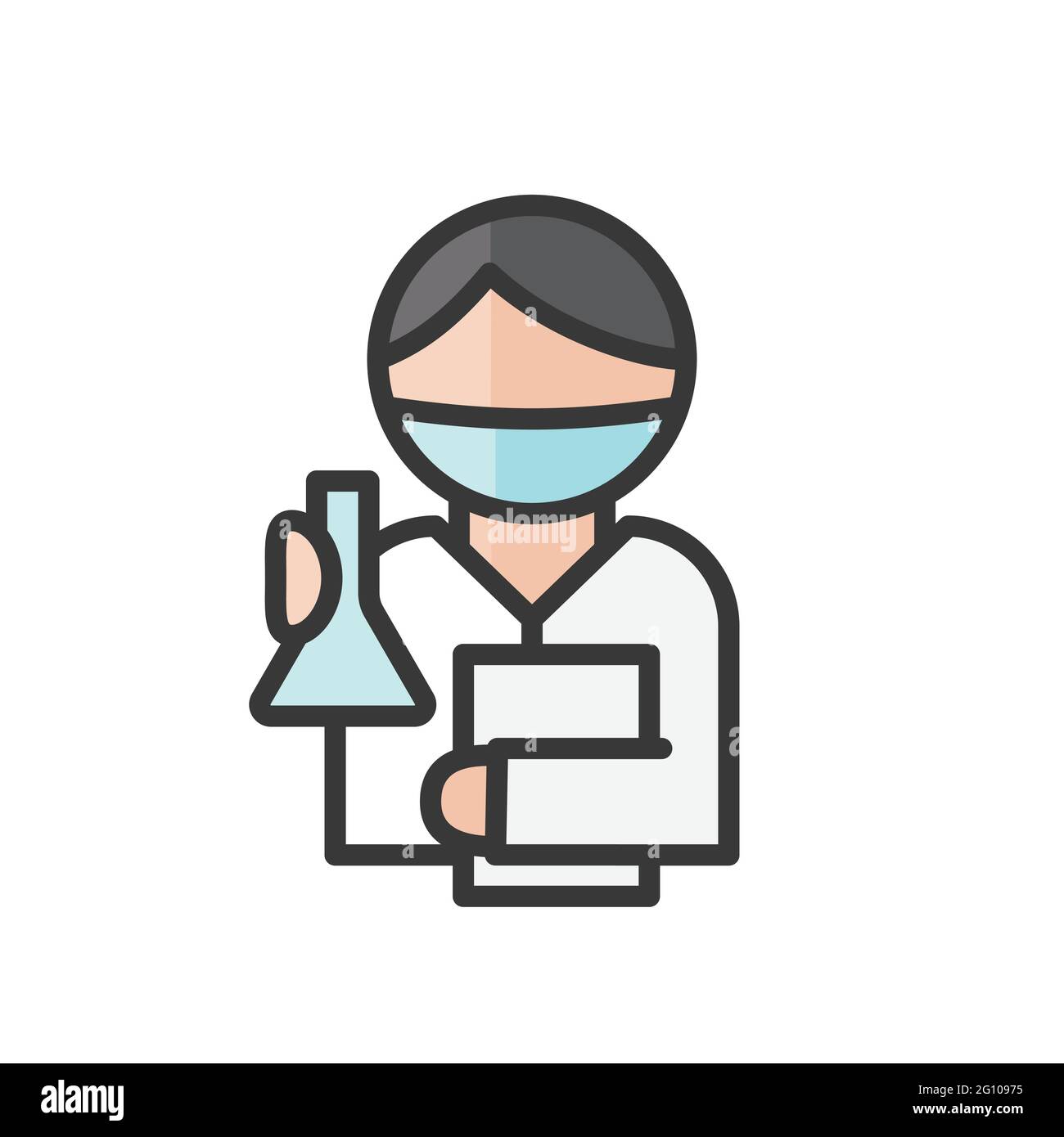 Chemist man avatar. Chemical people. Profile user, person, people icon ...