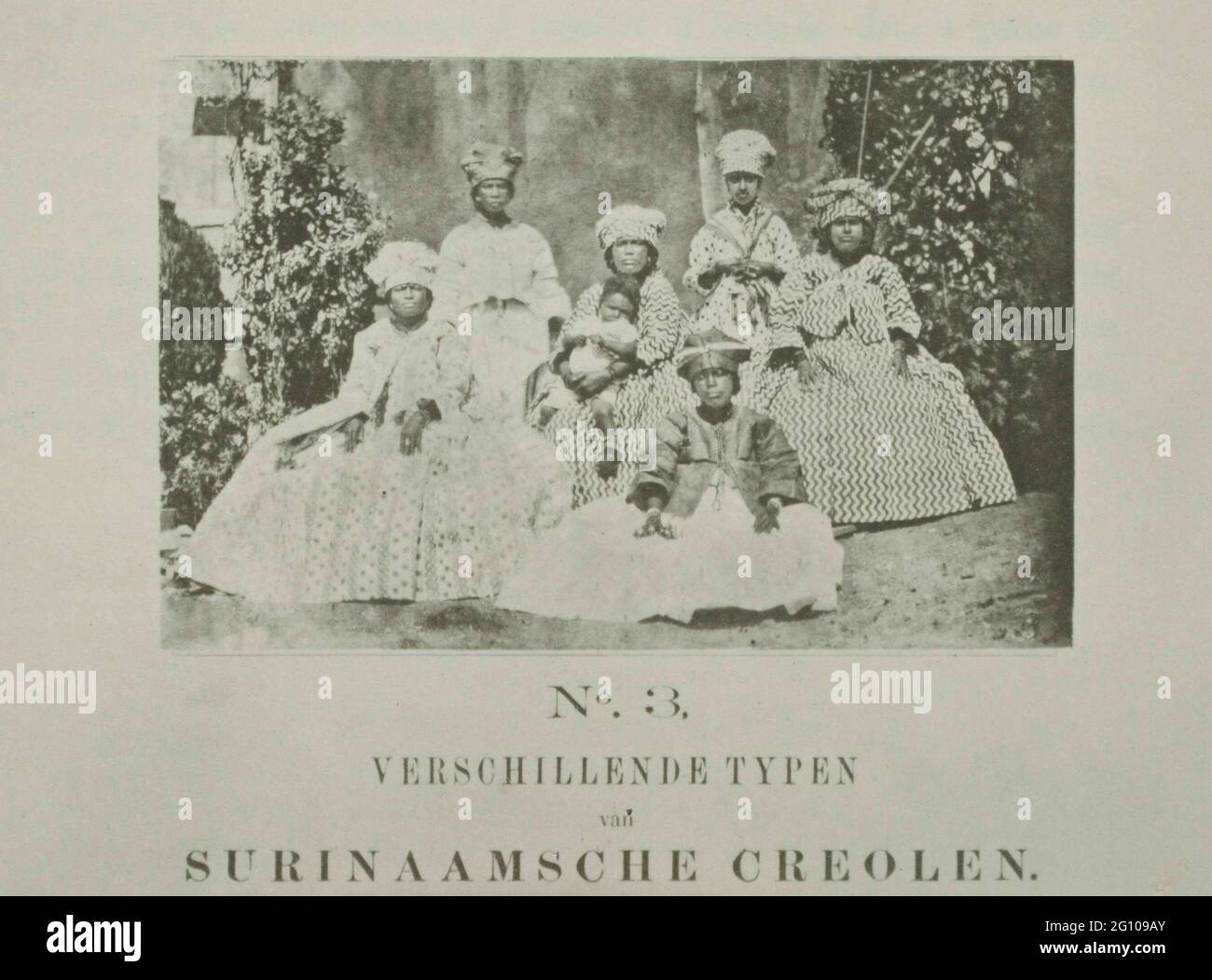 Group portrait of Surinamese ('Surinamese Creoles'); Les Habitants De ...