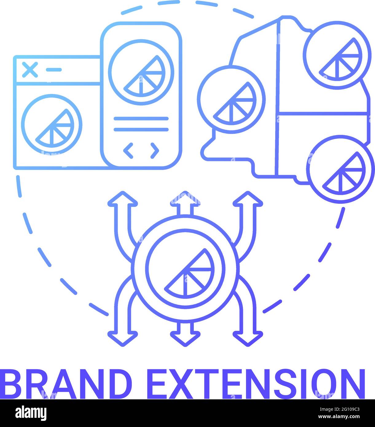 Brand extension concept icon Stock Vector Image & Art - Alamy