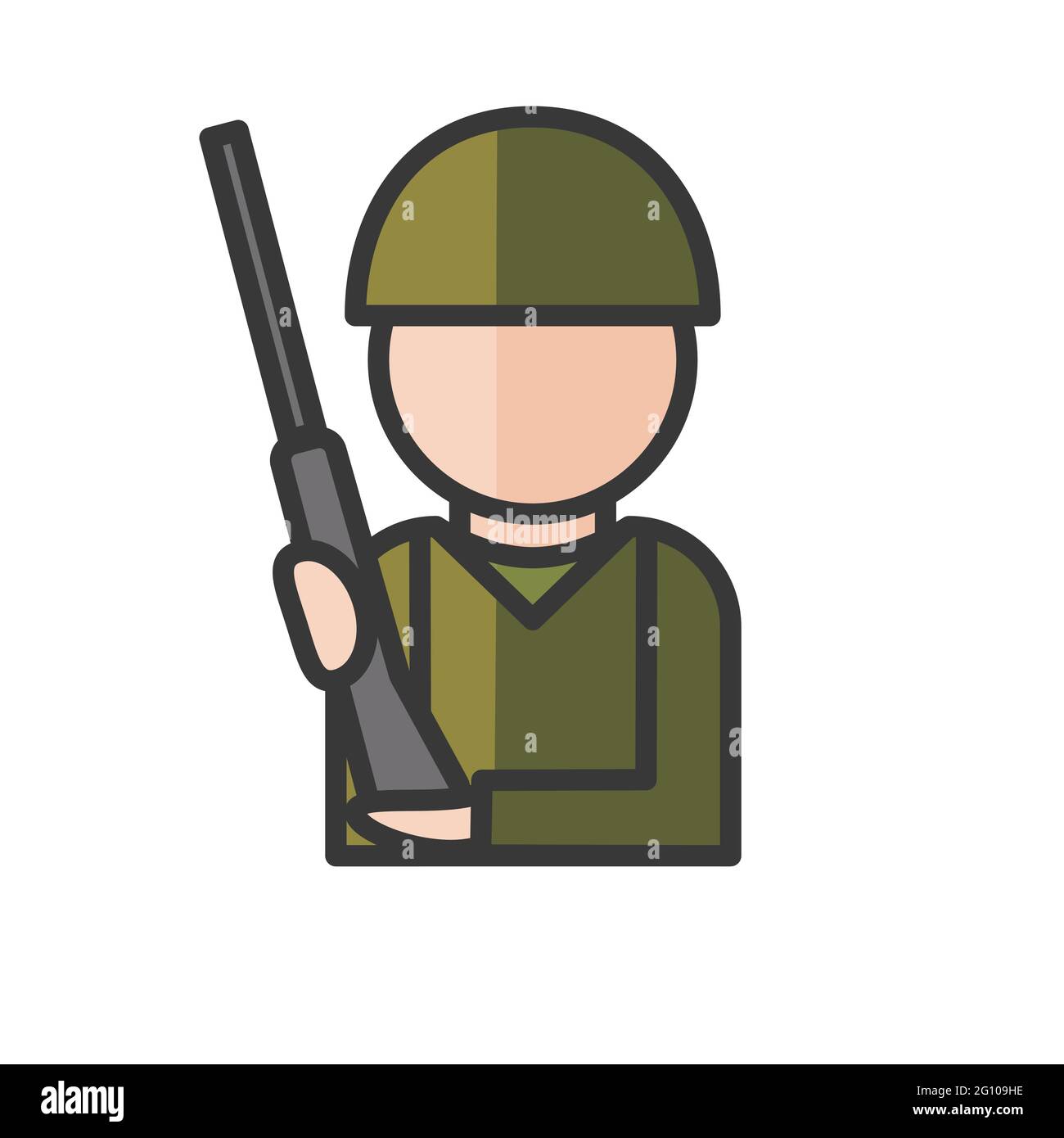 Male soldier avatar. Army, military character. Profile user, person ...