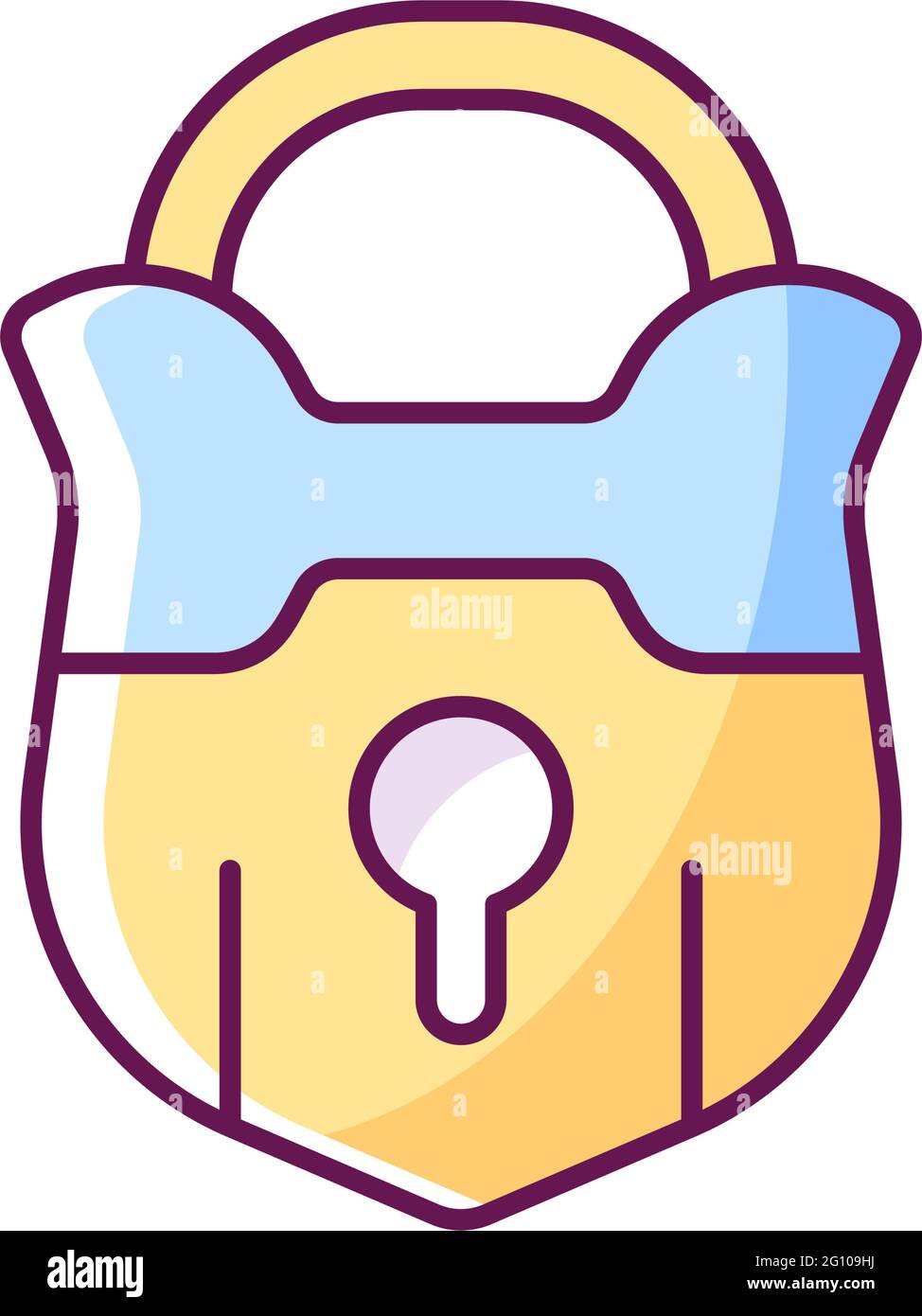 Lock Rgb Color Icon Stock Vector Image And Art Alamy