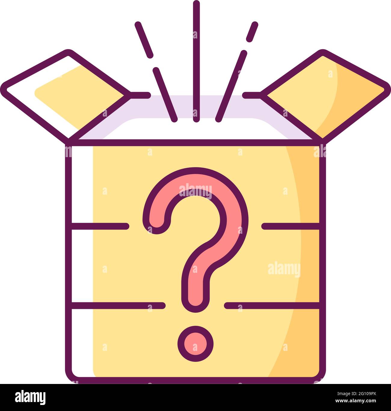 Mystery box RGB color icon Stock Vector Image & Art - Alamy