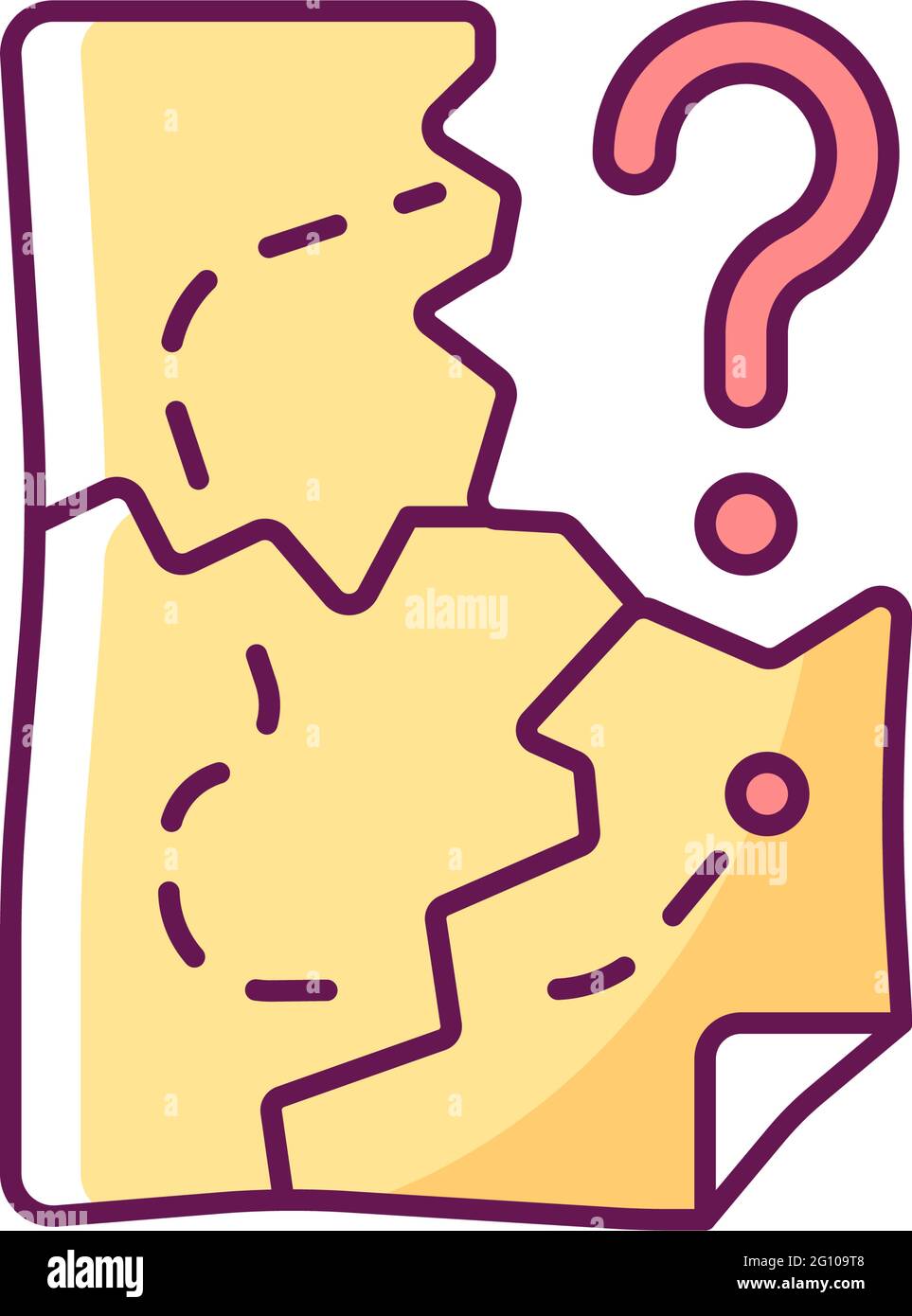 Map pieces RGB color icon Stock Vector Image & Art - Alamy