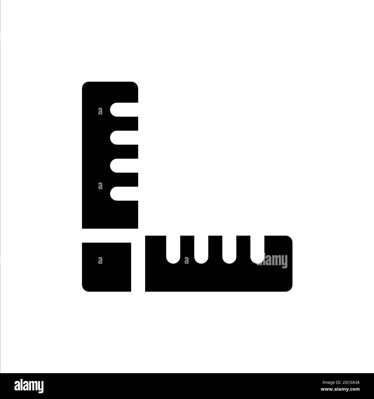 Ruler icon with glyph style Stock Vector Image & Art - Alamy