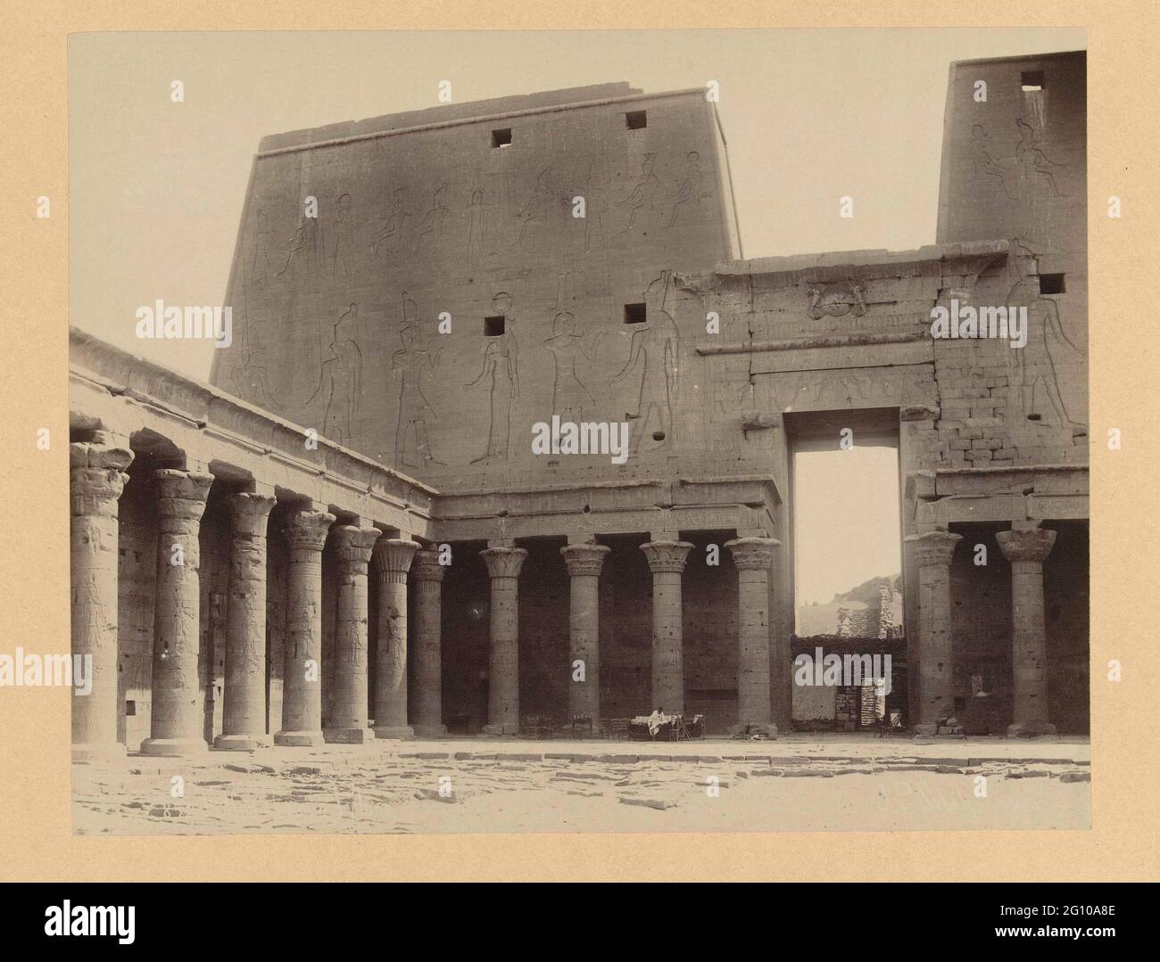 Remnants of the temple in Edfon; E 89. Court and pylons of the temple ...