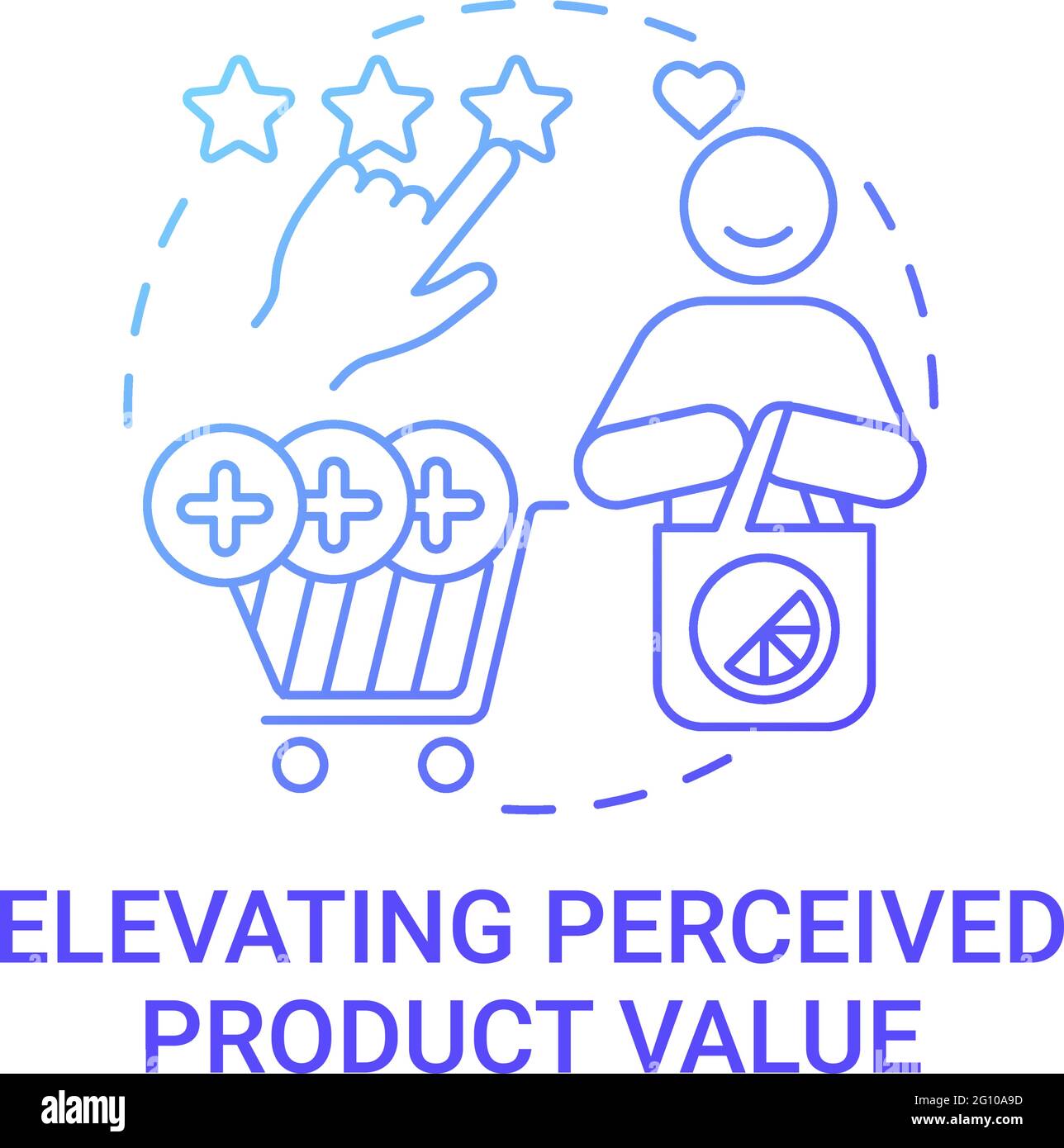 Elevating perceived product value concept icon Stock Vector Image & Art ...