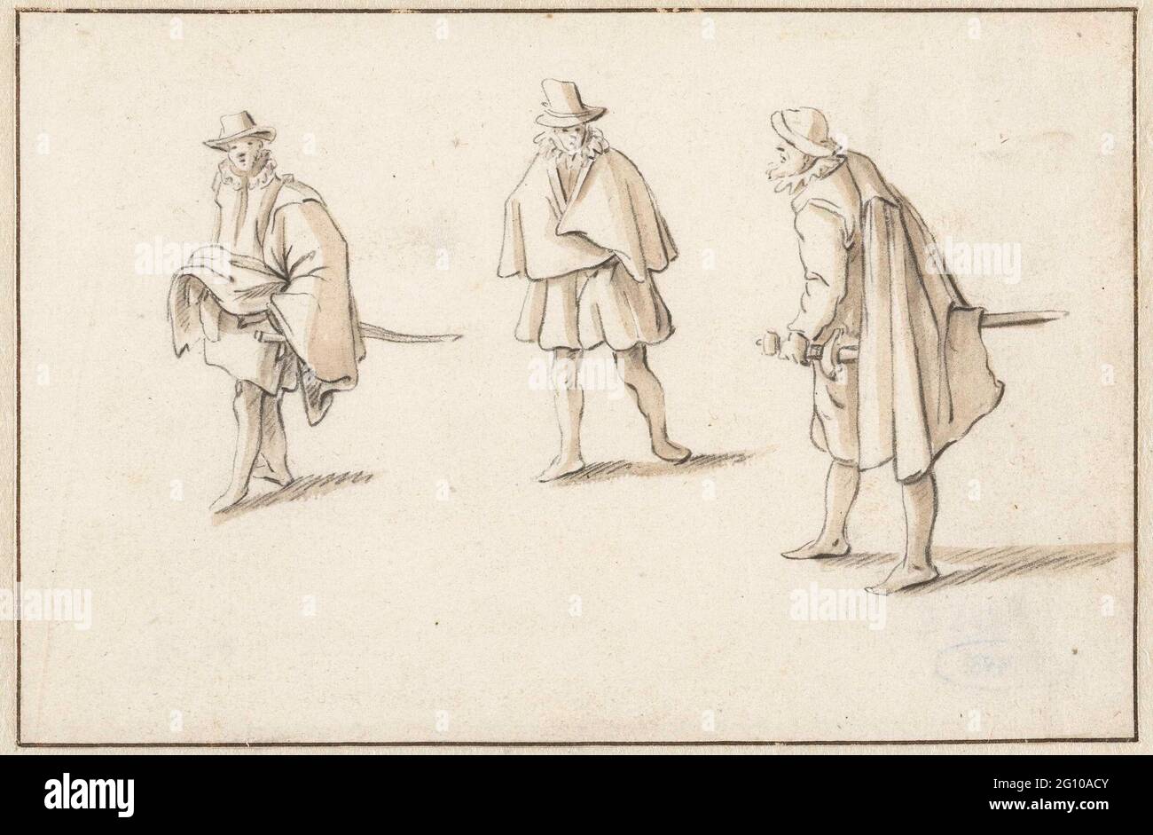 Three standing men Stock Photo - Alamy