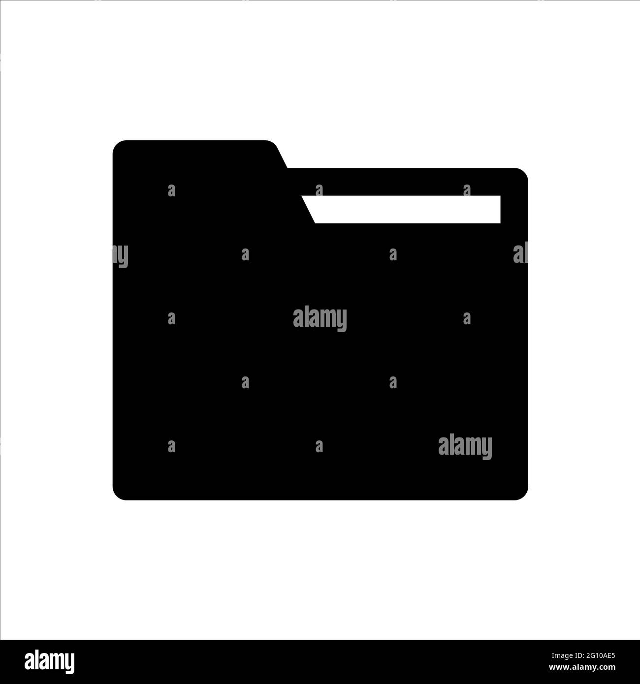 Folder icon with glyph style Stock Vector Image & Art - Alamy