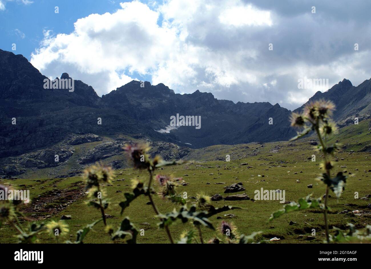 Spectacular drone shot of high resolution high mountain landscapes from ...