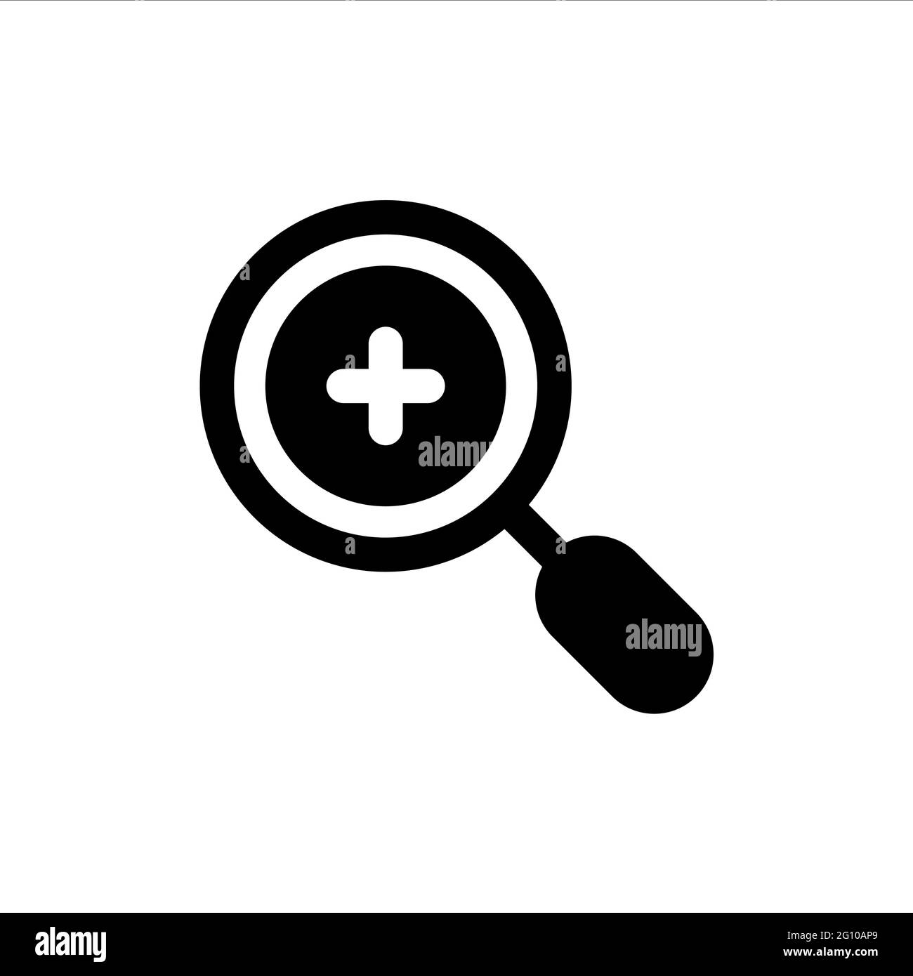 Magnifier zoom in icon with glyph style Stock Vector Image & Art - Alamy