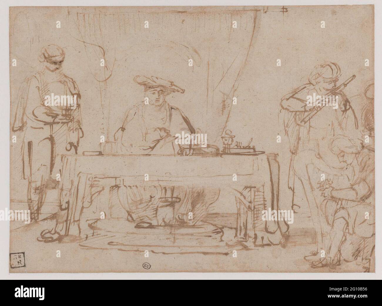 David Playing the Harp for Saul Stock Photo - Alamy