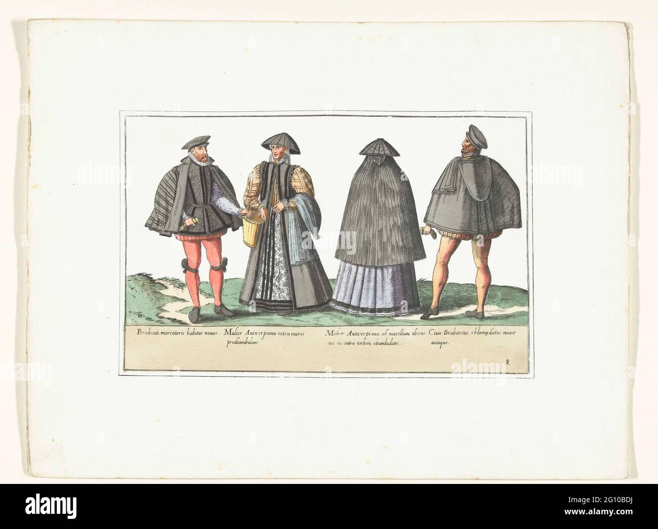 Two men and two women dressed according to fashion in Antwerp and ...