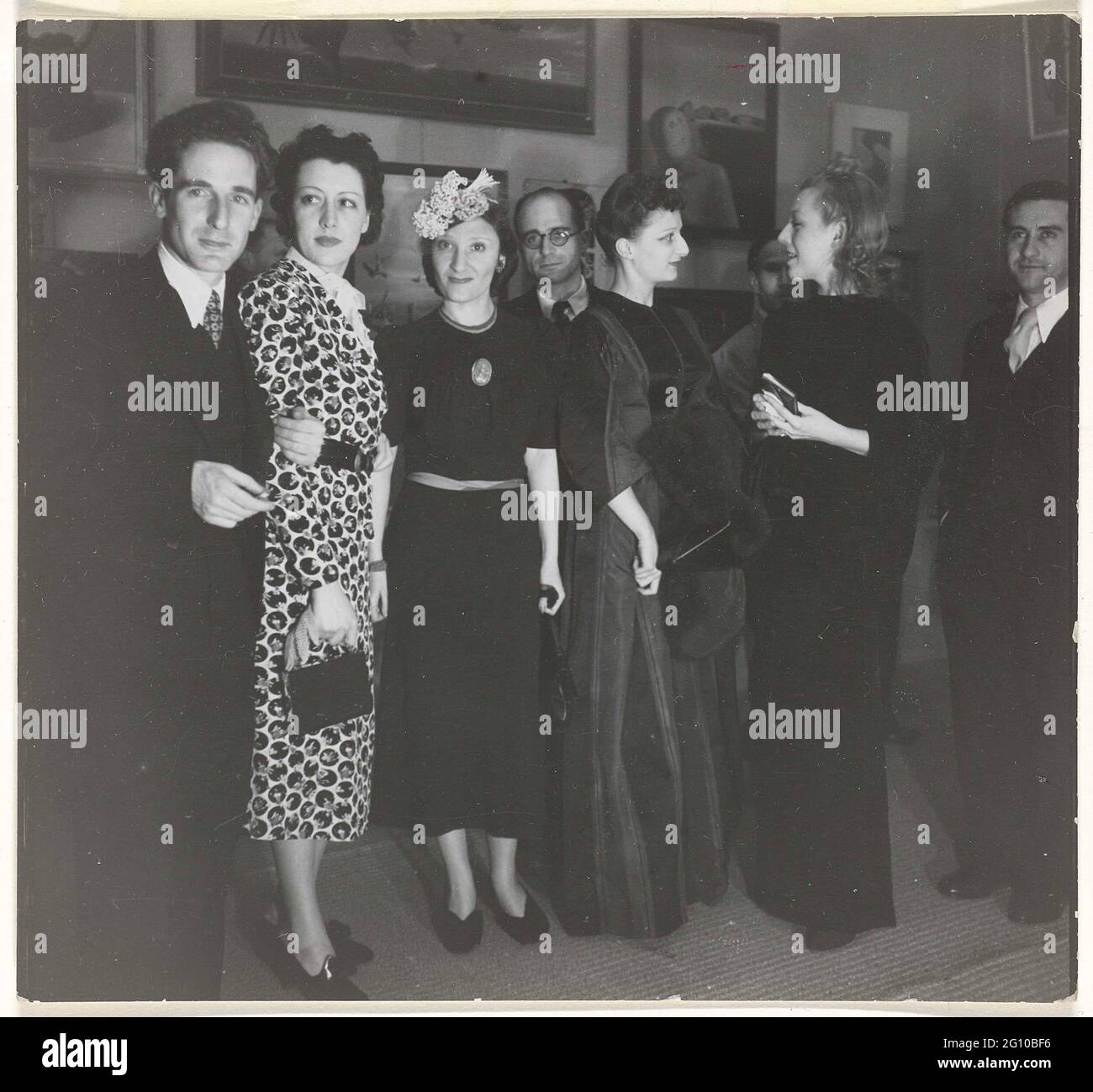 Visitors Opening Surrealism exhibition Galerie Robert, Amsterdam 1938 ...