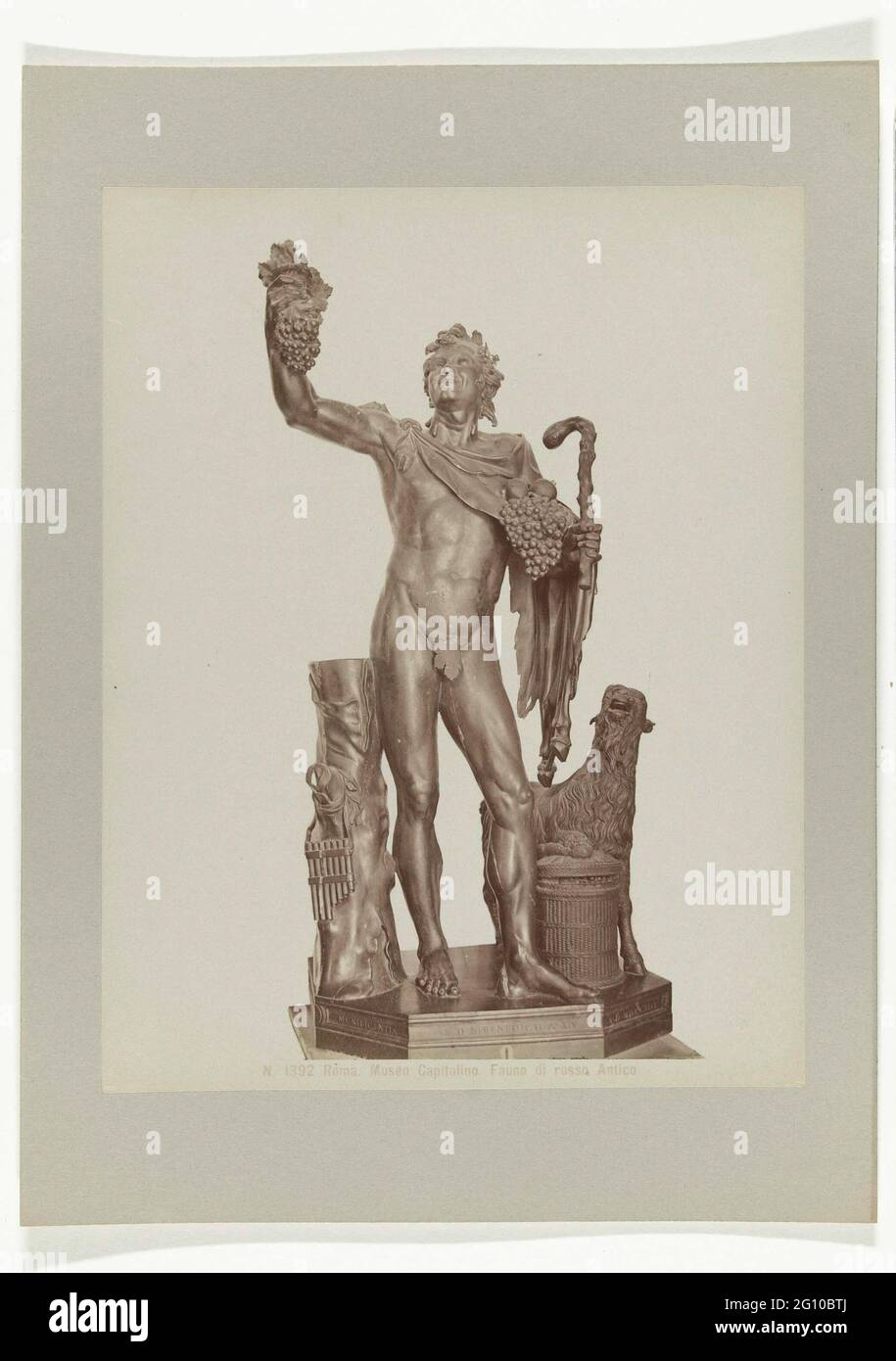 Sculpture of red faun; N. 1392 Roma. Museo Capitolino. Fauno di Rosso ...