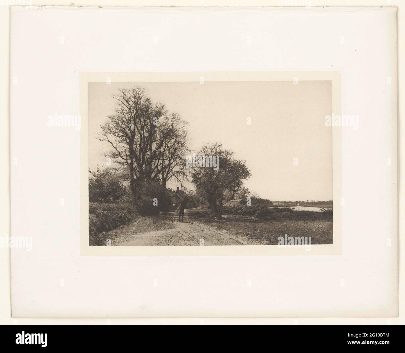 Landscape with trees; The Farm by the Broad Stock Photo - Alamy