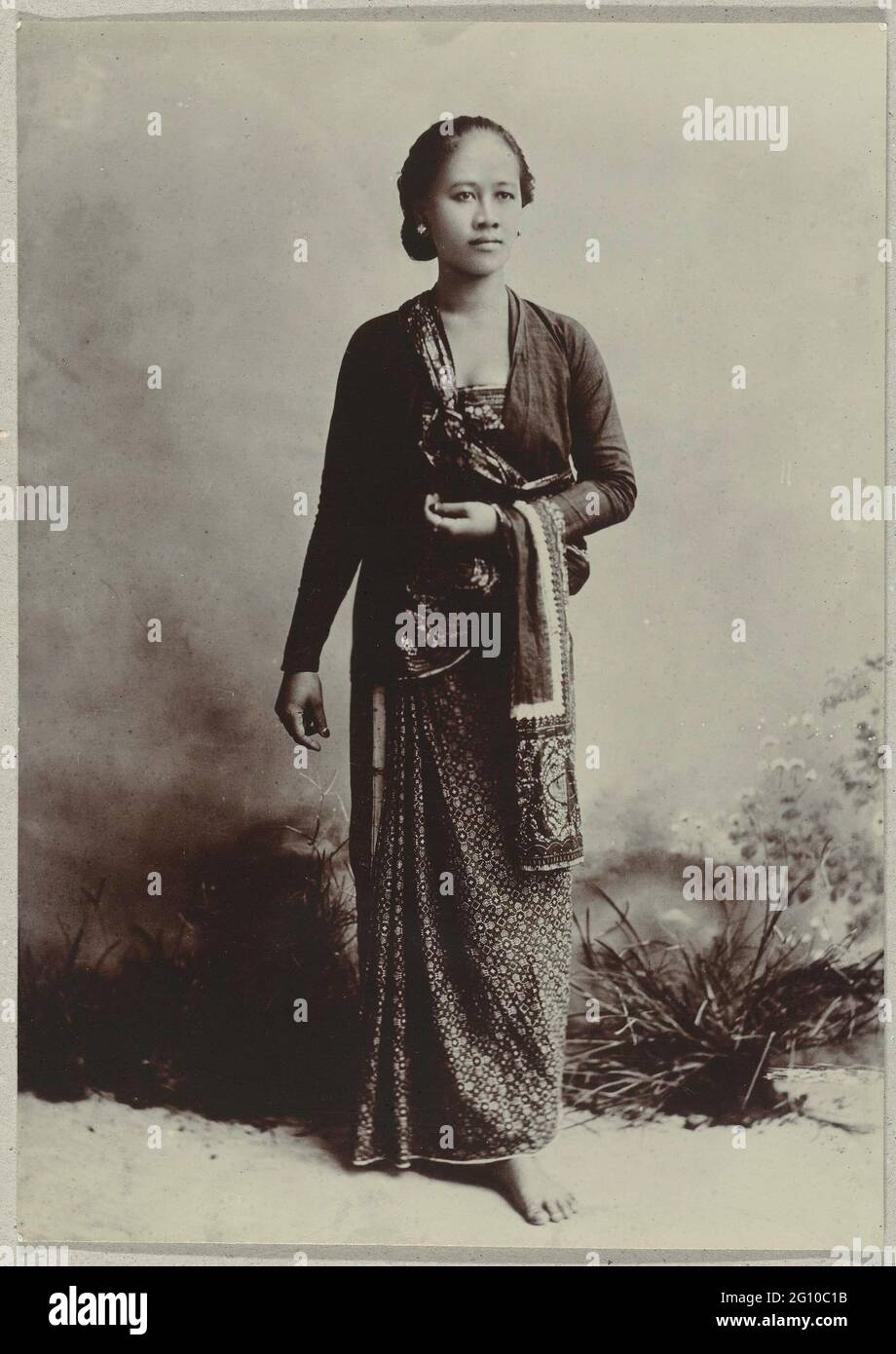 Studio portrait of a young javan woman. Studio portrait of a young ...