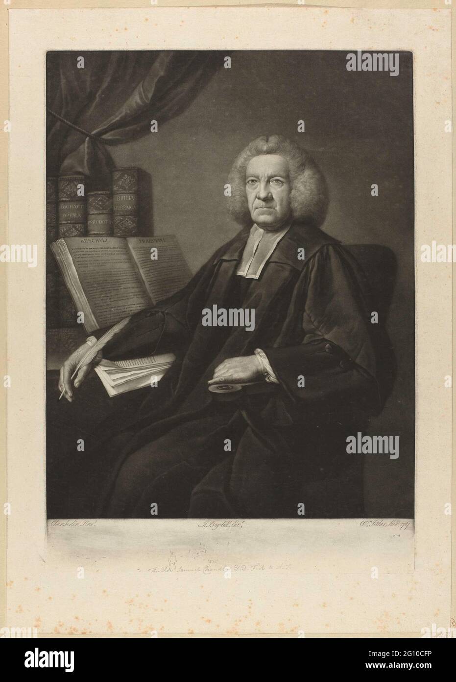 Portet van Samuel Chandler Stock Photo - Alamy