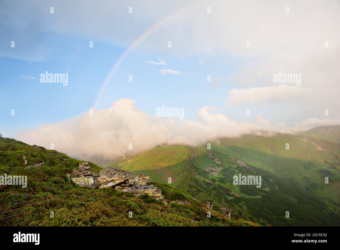 Pink rain cloud hi-res stock photography and images - Alamy