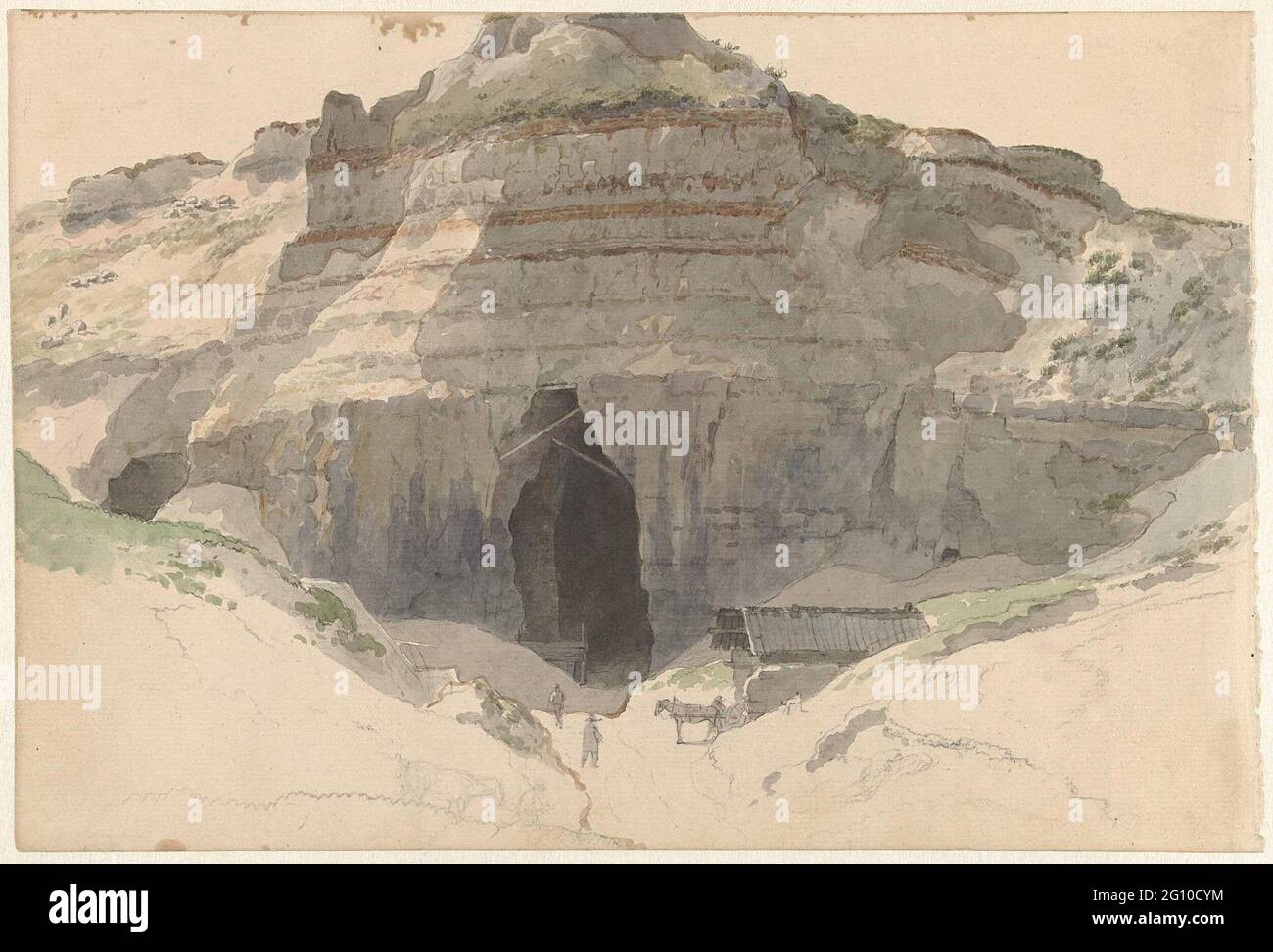 Quarry. Quarry; Verso a pencil sketch (for cloudy air Stock Photo - Alamy
