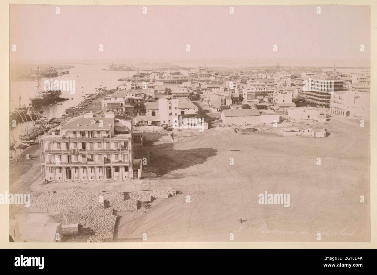 Panorama Van Port Said, Suez, Egypt; No.3. Panorama of Port Said Stock ...