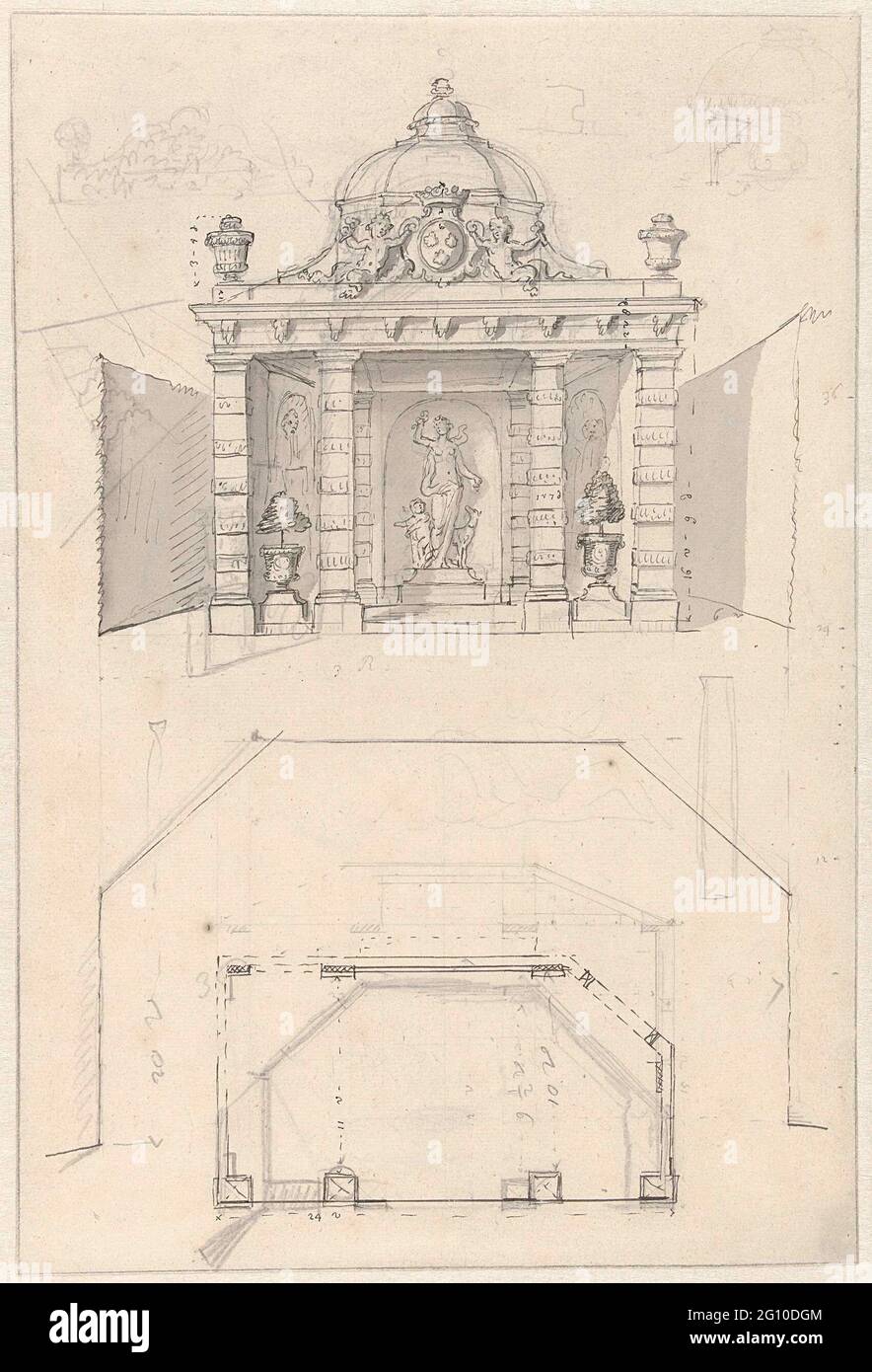 Floor plan and rebellion of a garden house with the weapon of Keppel ...