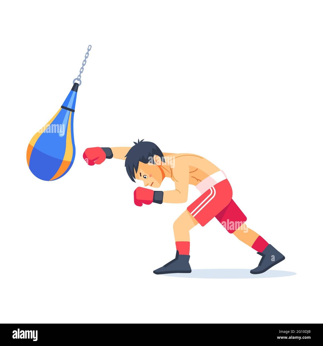 Cartoon Kid Punching