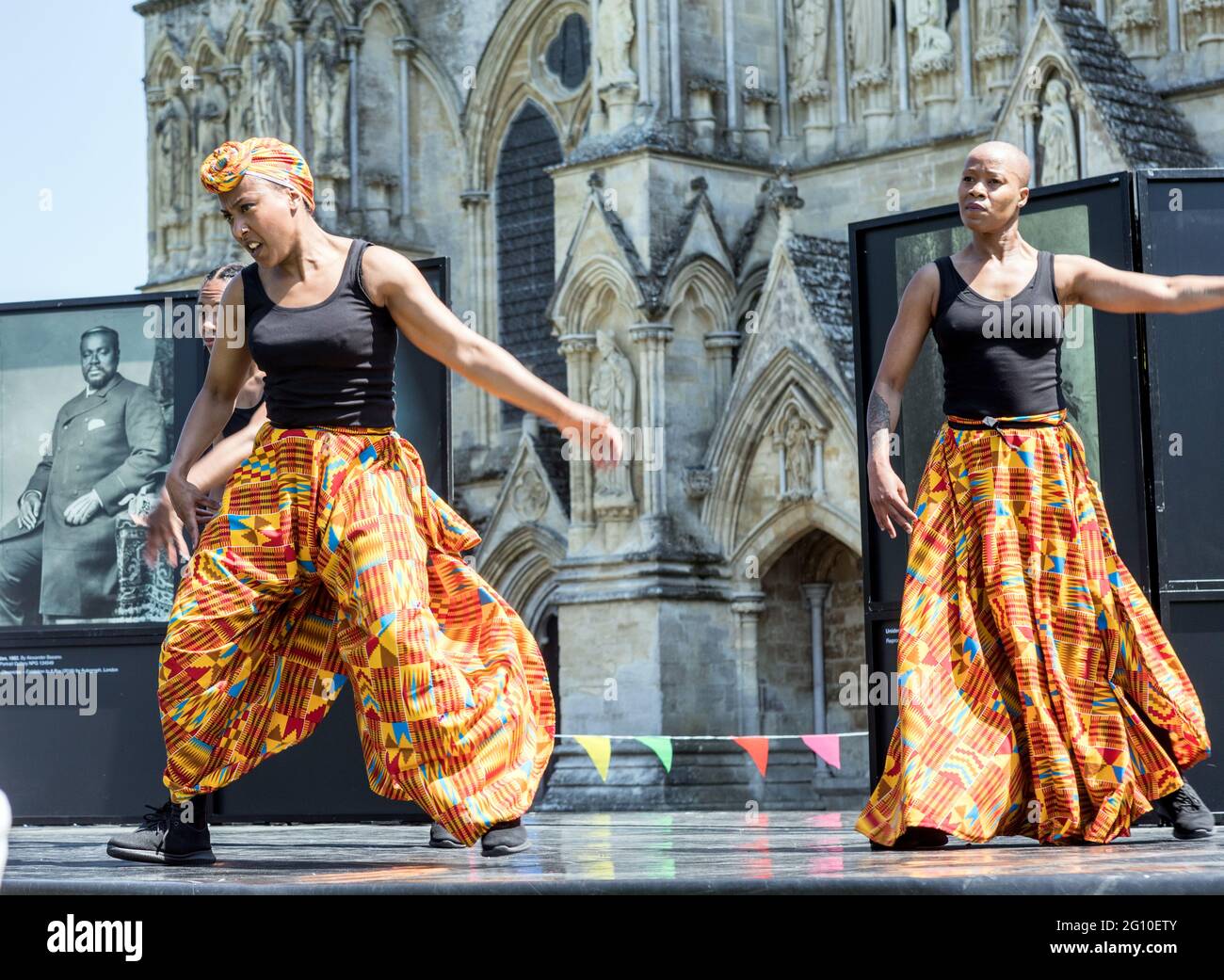 Black Victorians Dance Troupe Salisbury UK Stock Photo - Alamy