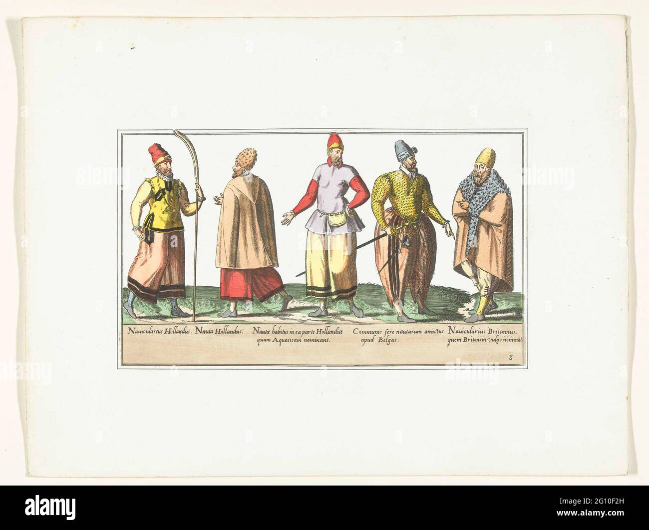 Five sailors dressed according to fashion in the Netherlands and ...