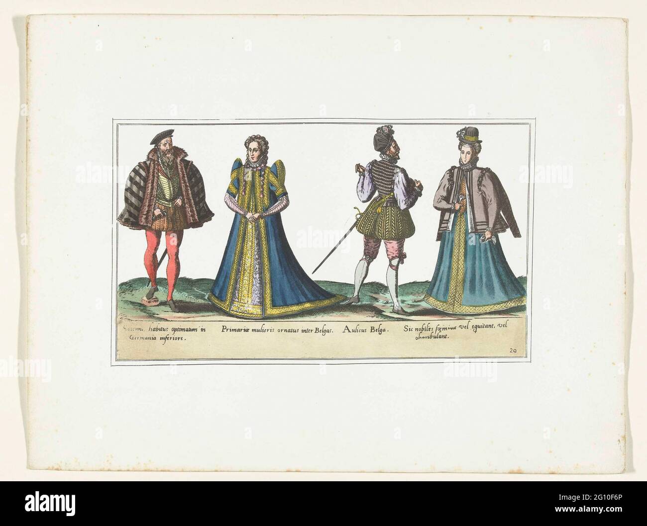 Two women and two men dressed according to fashion in North Rhine ...