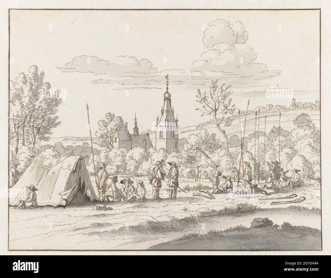 Camp element of the army of Willem III at Binche, 1675. Summary of the ...
