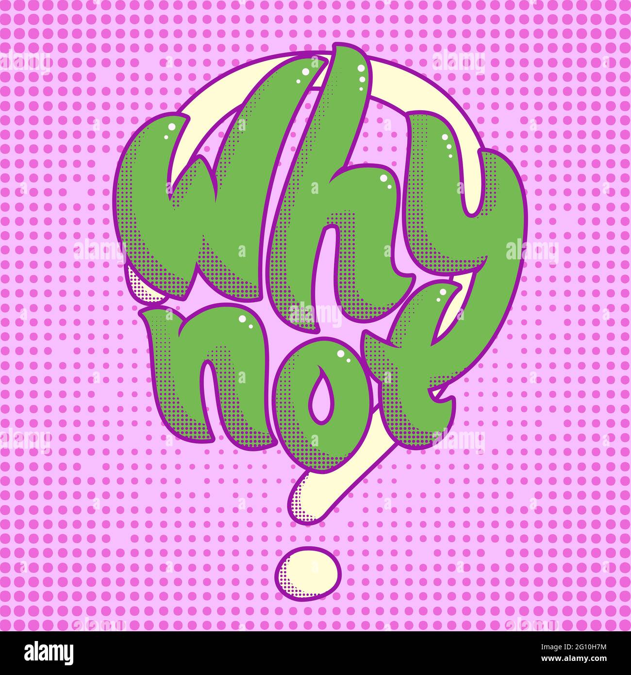 Why not lettering, bright sign with question mark typographic poster ...