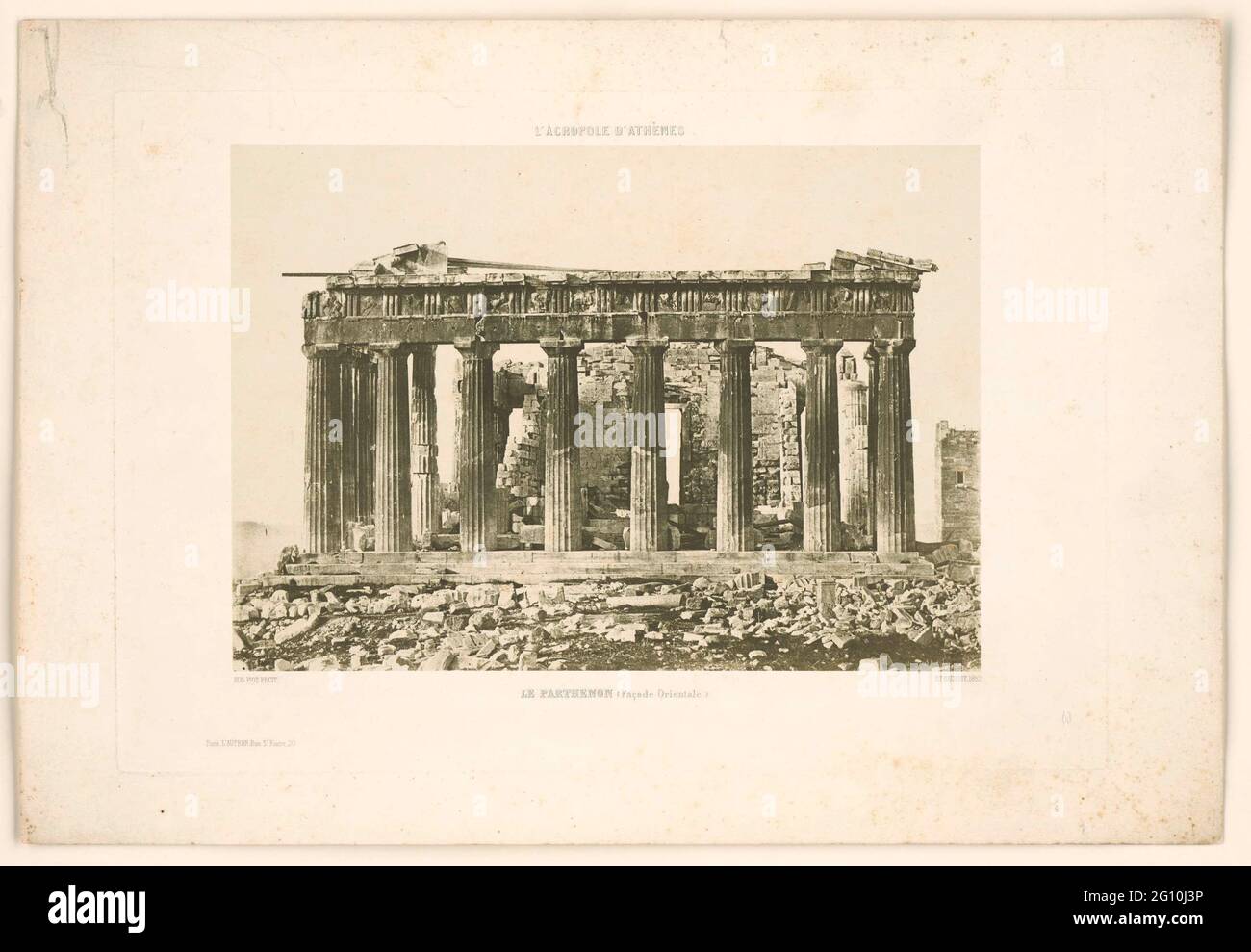 Parthenon (east side), Acropolis, Athens; L'Acropole d'Athenes Le ...