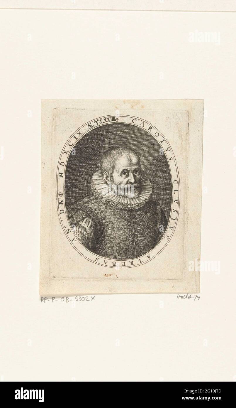 Portrait of Carolus Clusius. Portrait of the learned Carolus Clusius at ...