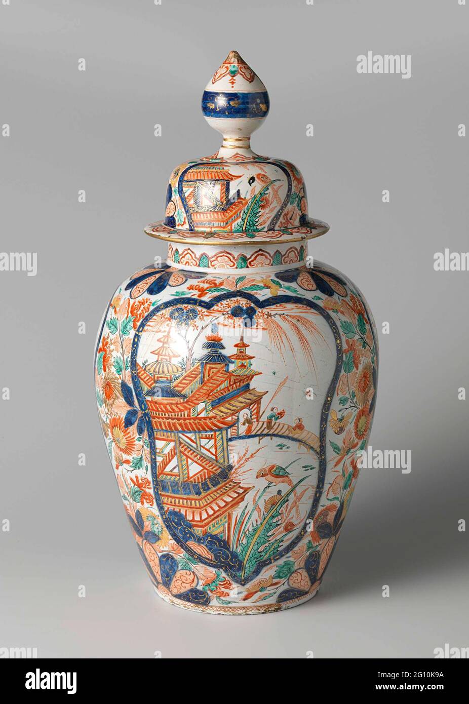 Multicolored Painted Pot of Faïence. Pot of Faïence. Multicolored ...