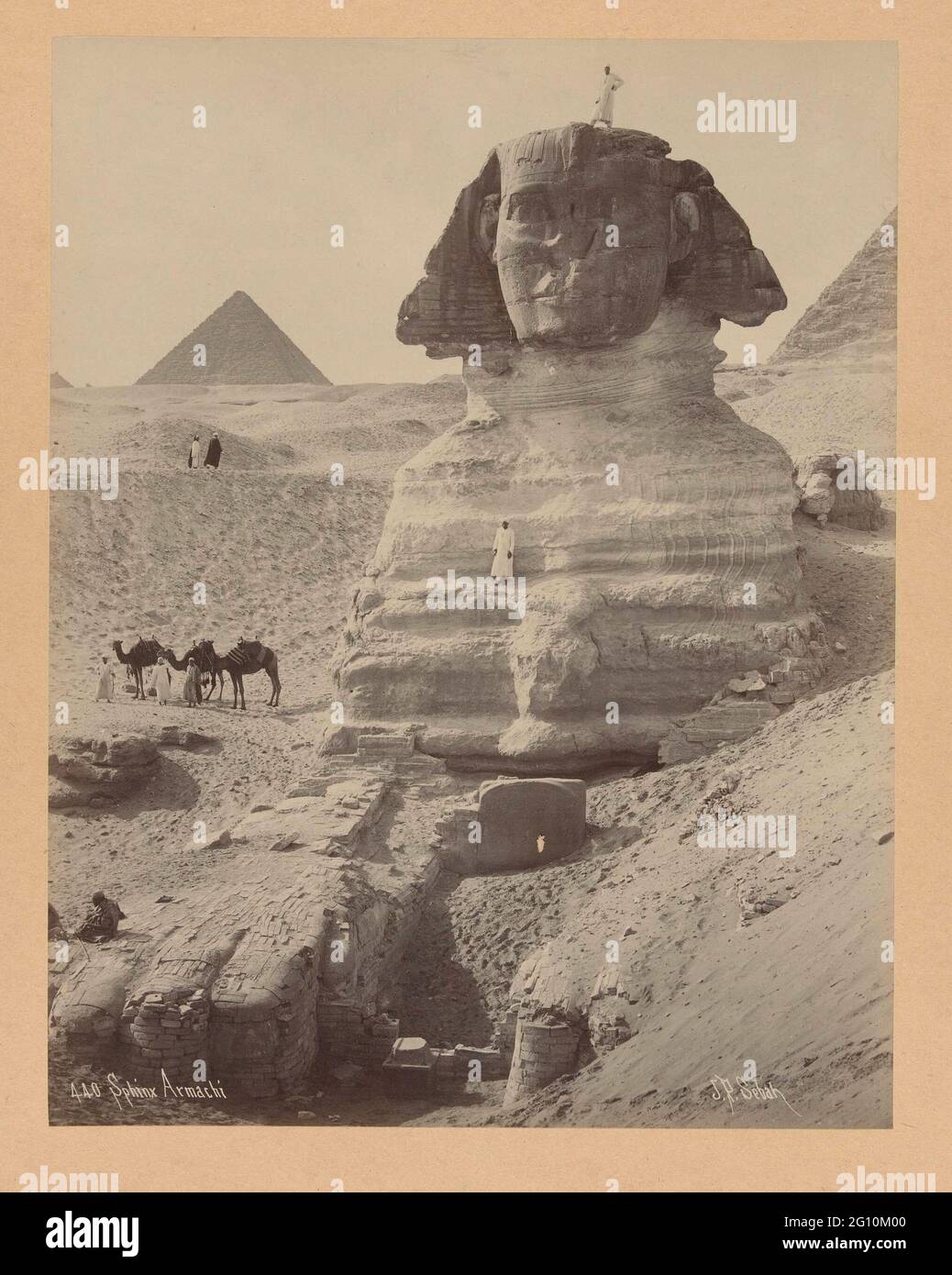 Giza Sphinx with the third pyramid; E 51. The Sphinx and the third ...