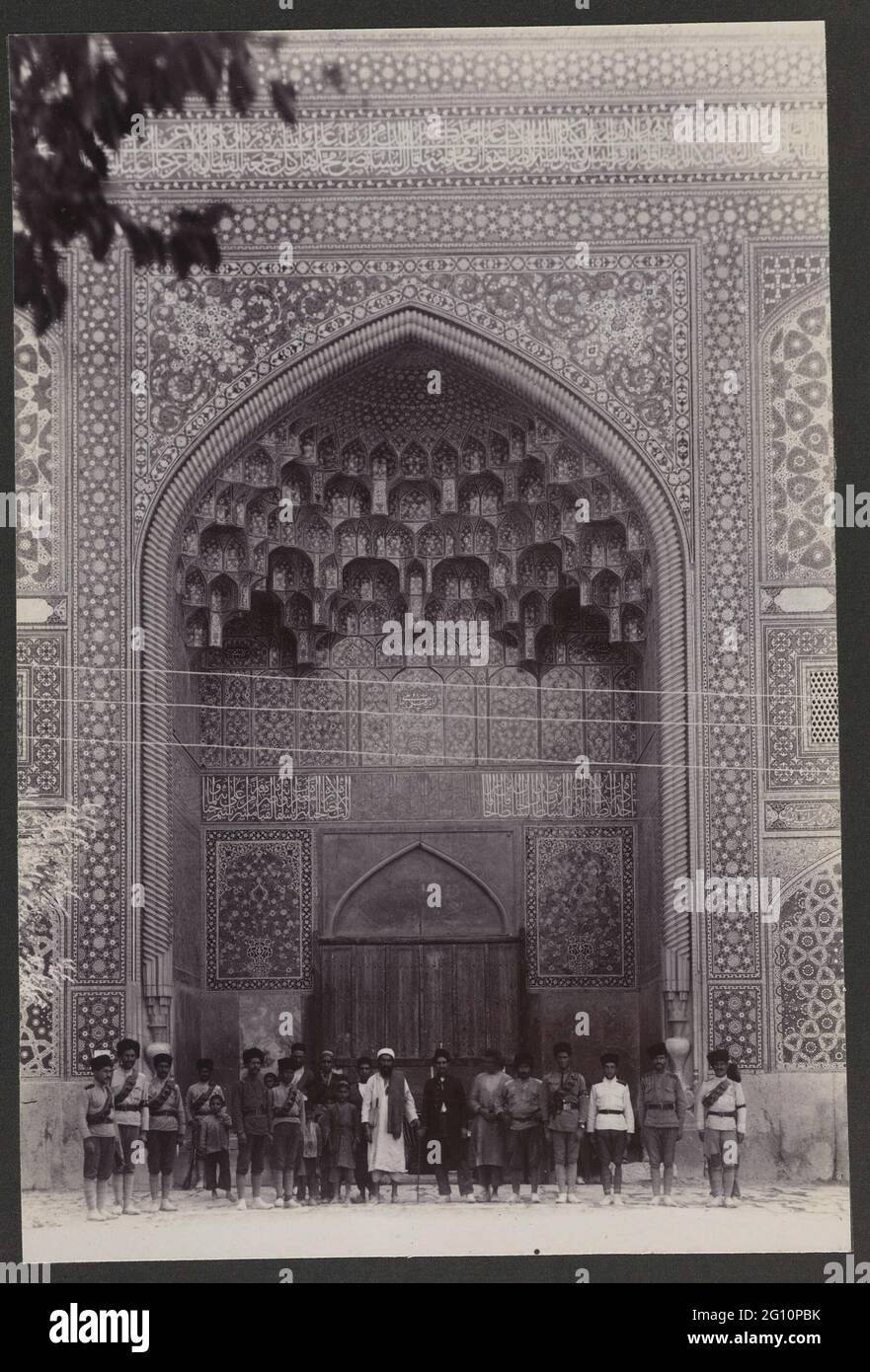 Entrance to the mosque of the shah (masjed-e shah) in Isfahan, Persia ...