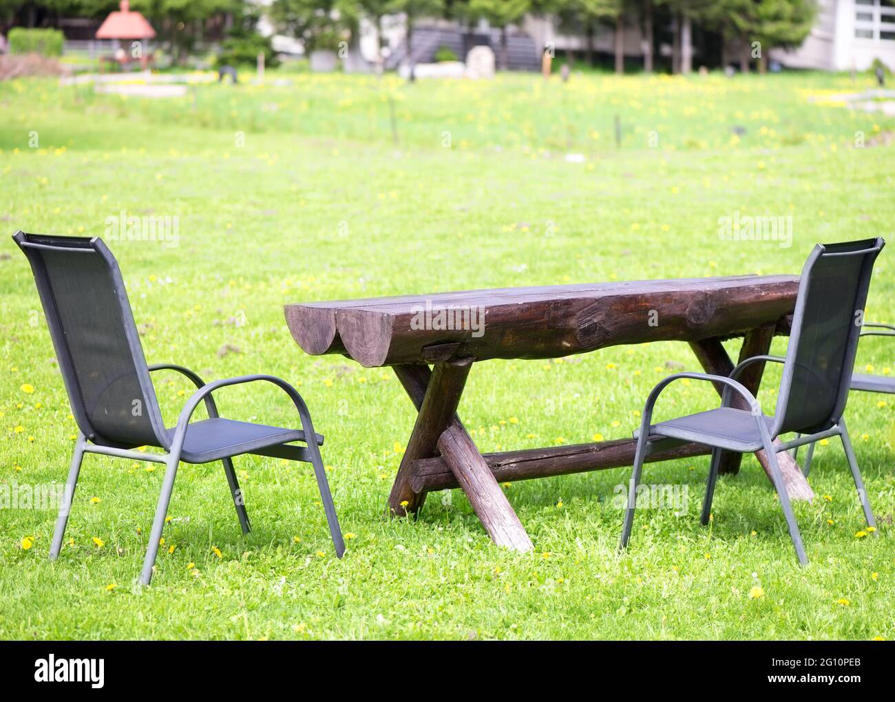 Table with grass hi-res stock photography and images - Alamy