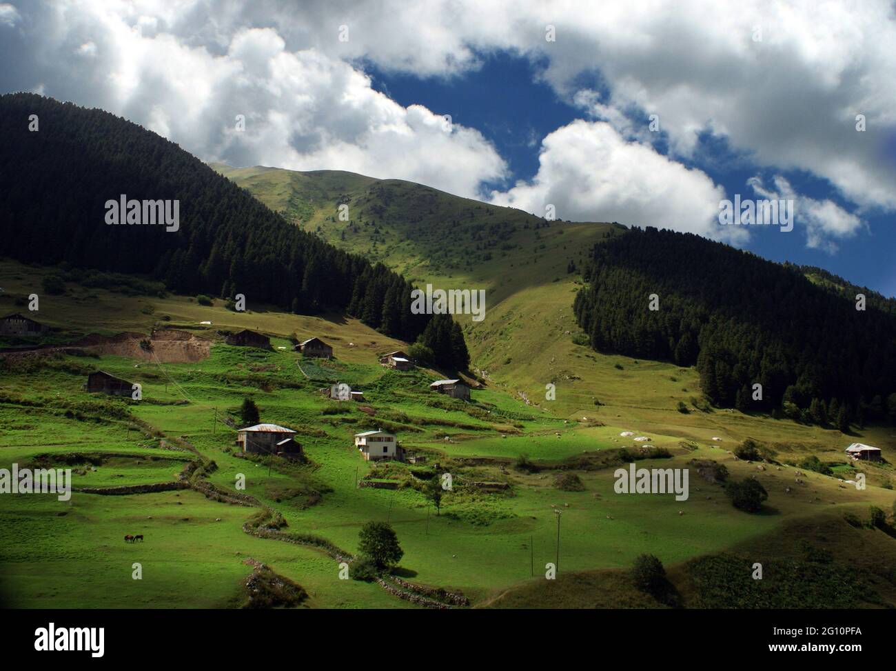 Spectacular drone shot of high resolution high mountain landscapes from ...