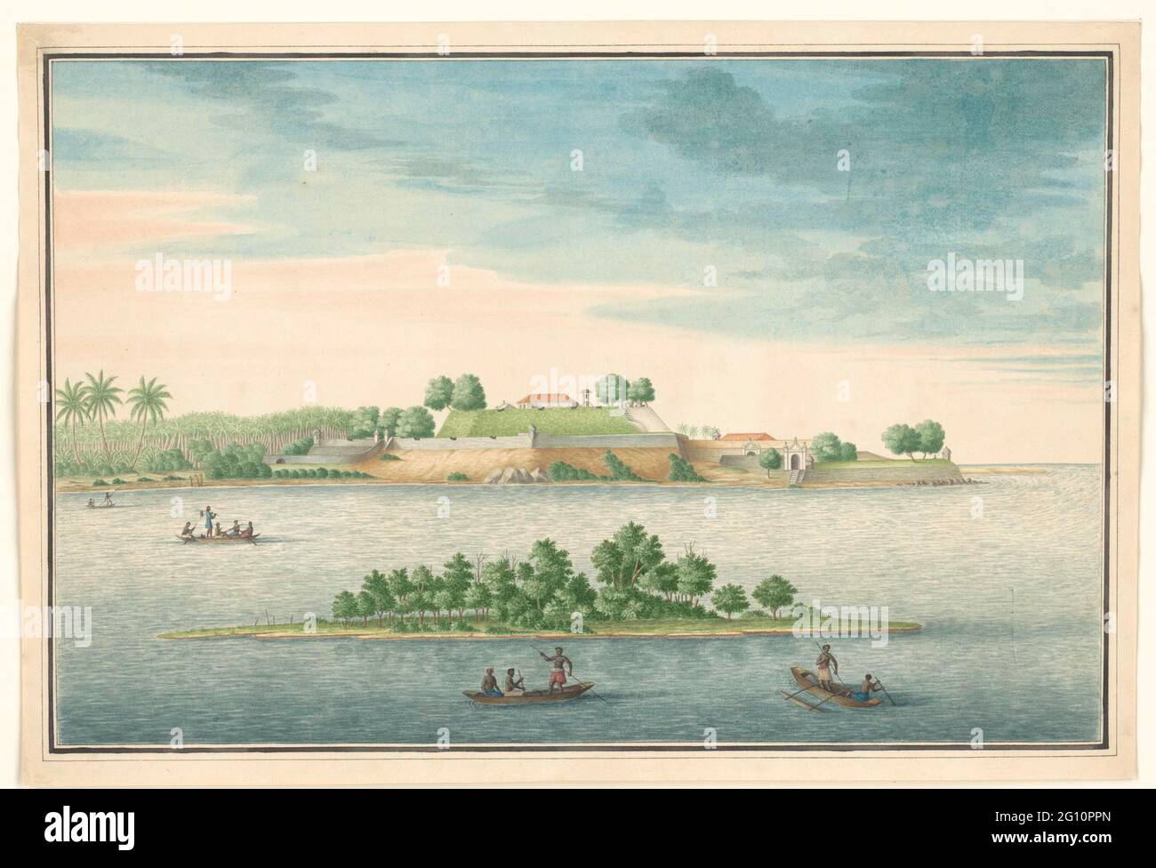 View on the north side of the fort in Kalutara. View of the north side ...