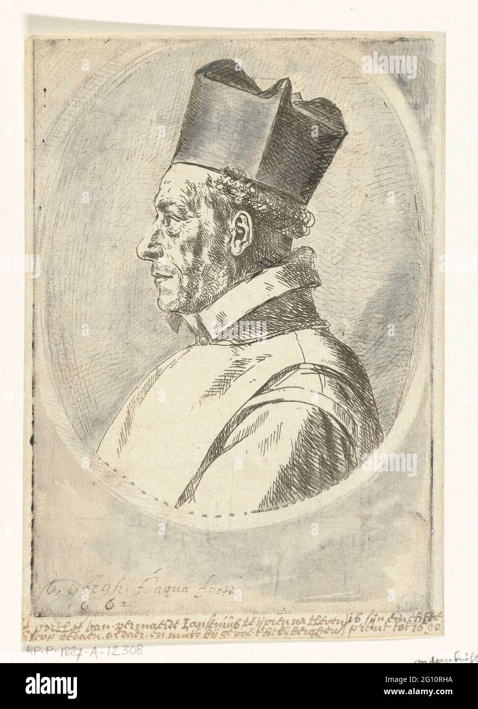 Portrait of Cornelius Jansenius, bishop of Ypres. Portrait of Cornelius ...