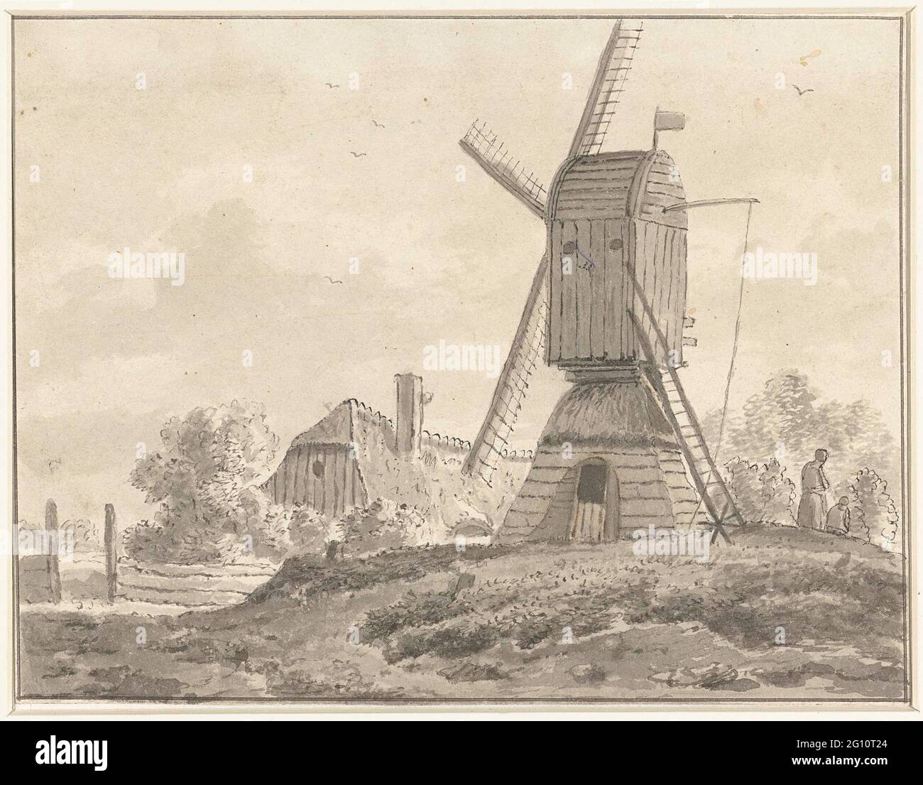 Standard mill and farm Stock Photo - Alamy