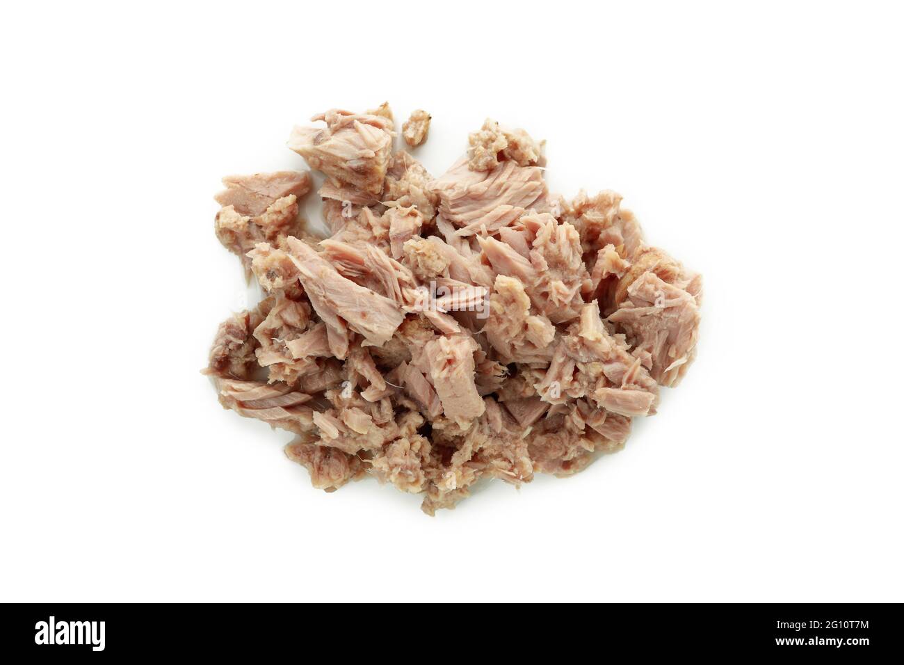 Tasty canned tuna isolated on white background Stock Photo - Alamy
