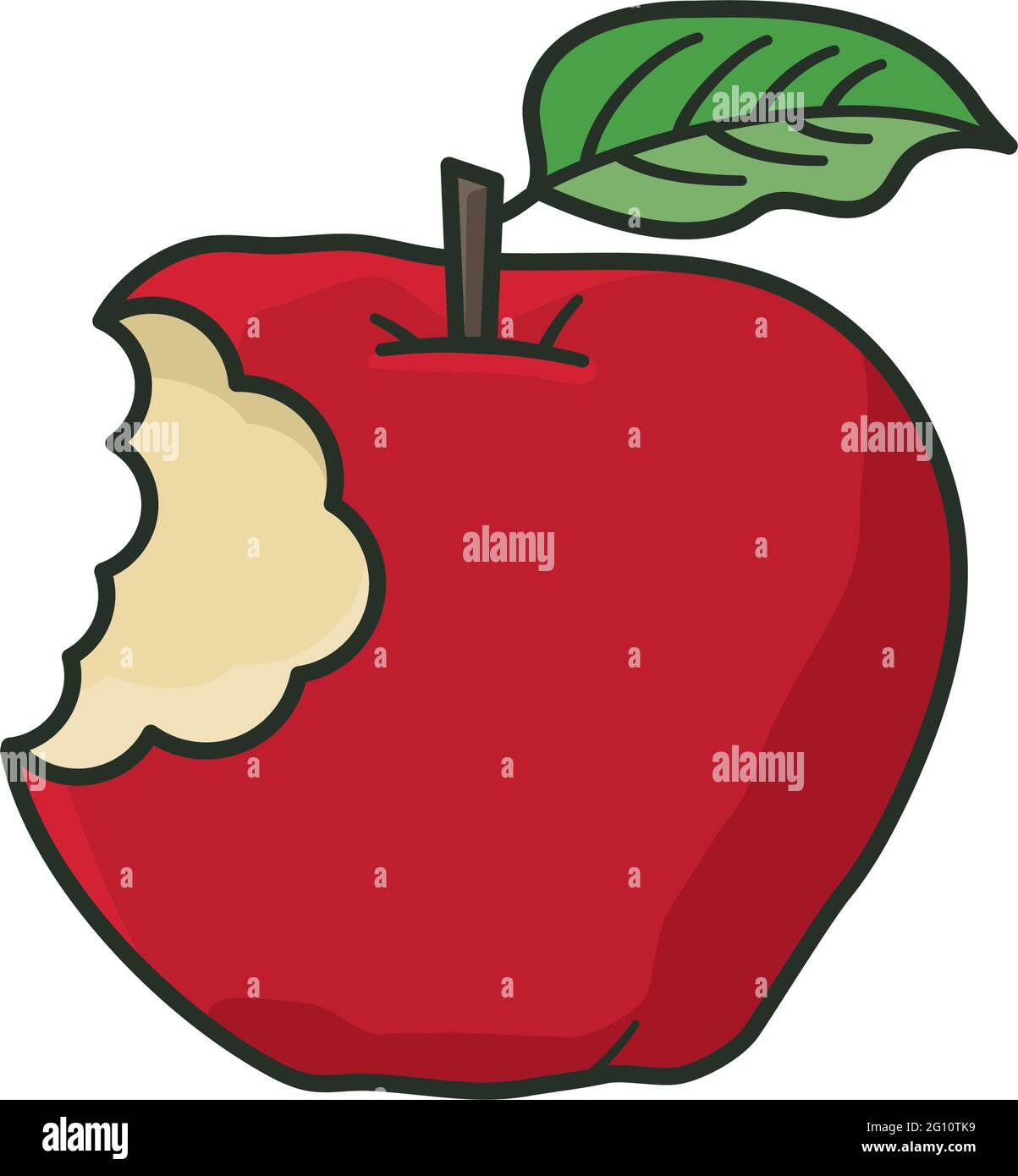 Bitten Red Apple