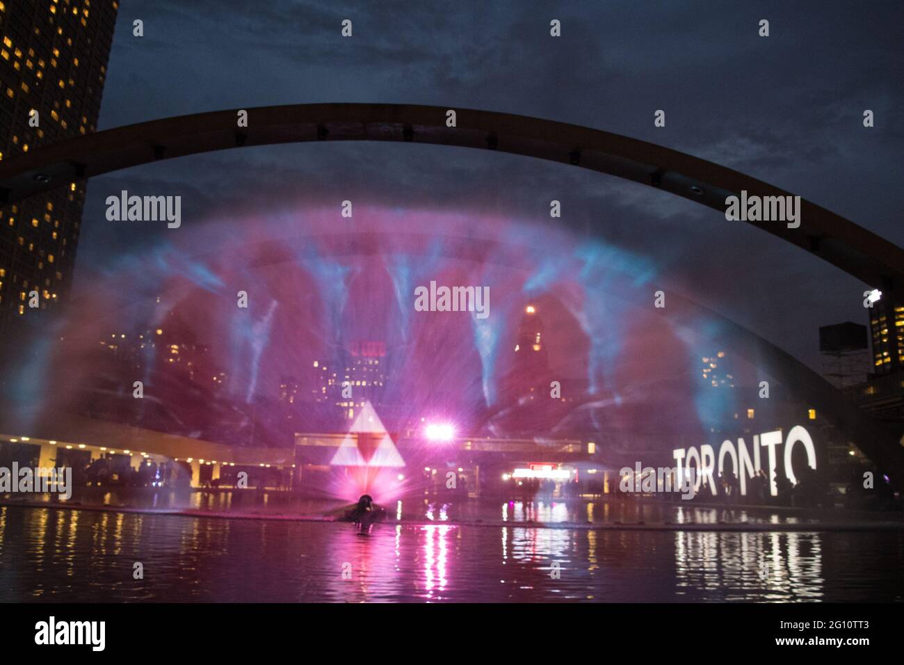 Nuit Blanche 2016, Nathan Phillips Square, Toronto, Canada. Pneuma ...