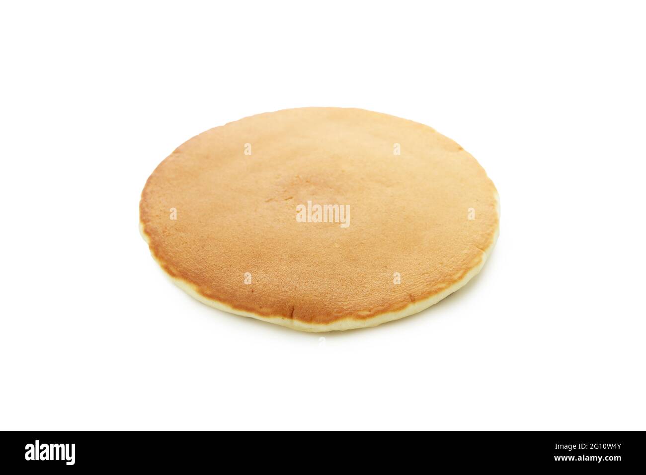 Single tasty pancake isolated on white background Stock Photo - Alamy