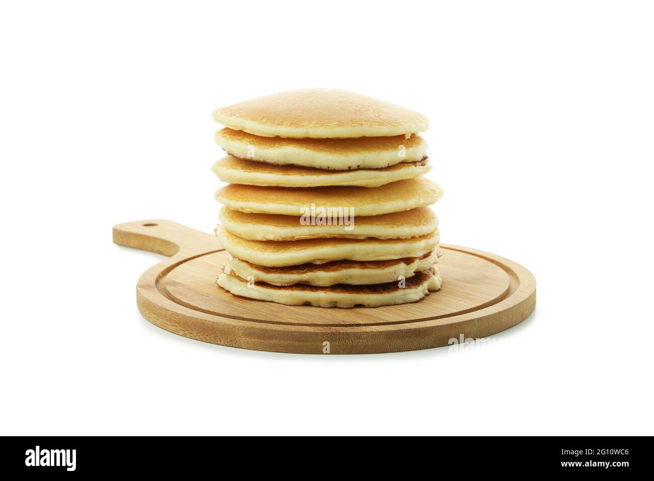 Stack of pancakes isolated on white background Stock Photo - Alamy