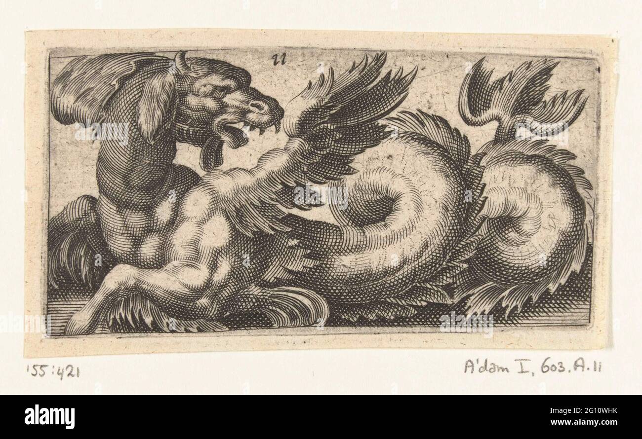 Winged seal looking back; Frisians with sea samples. Obachiep copy to ...