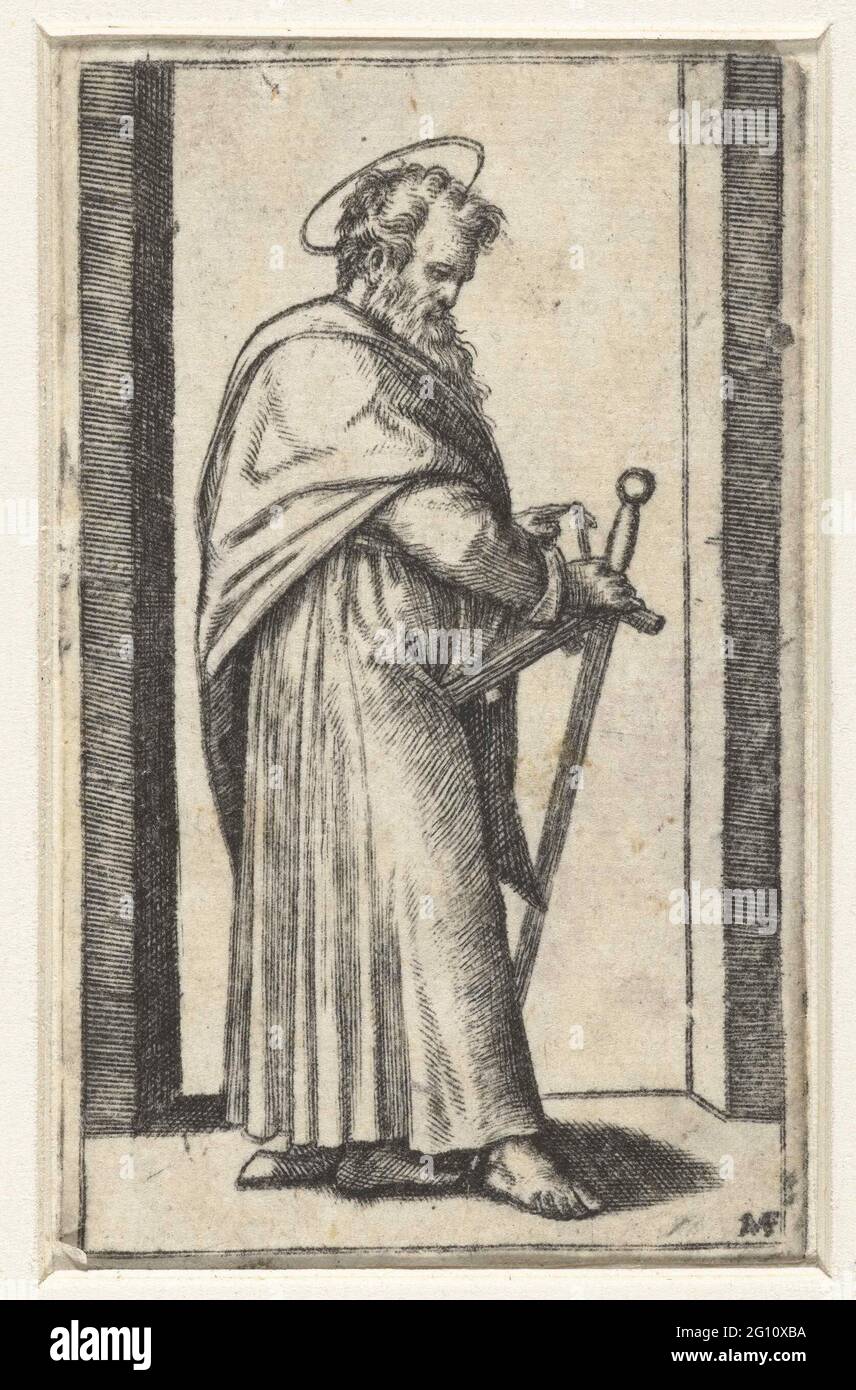 Apostle Paulus with sword; Christ and the apostles Stock Photo - Alamy