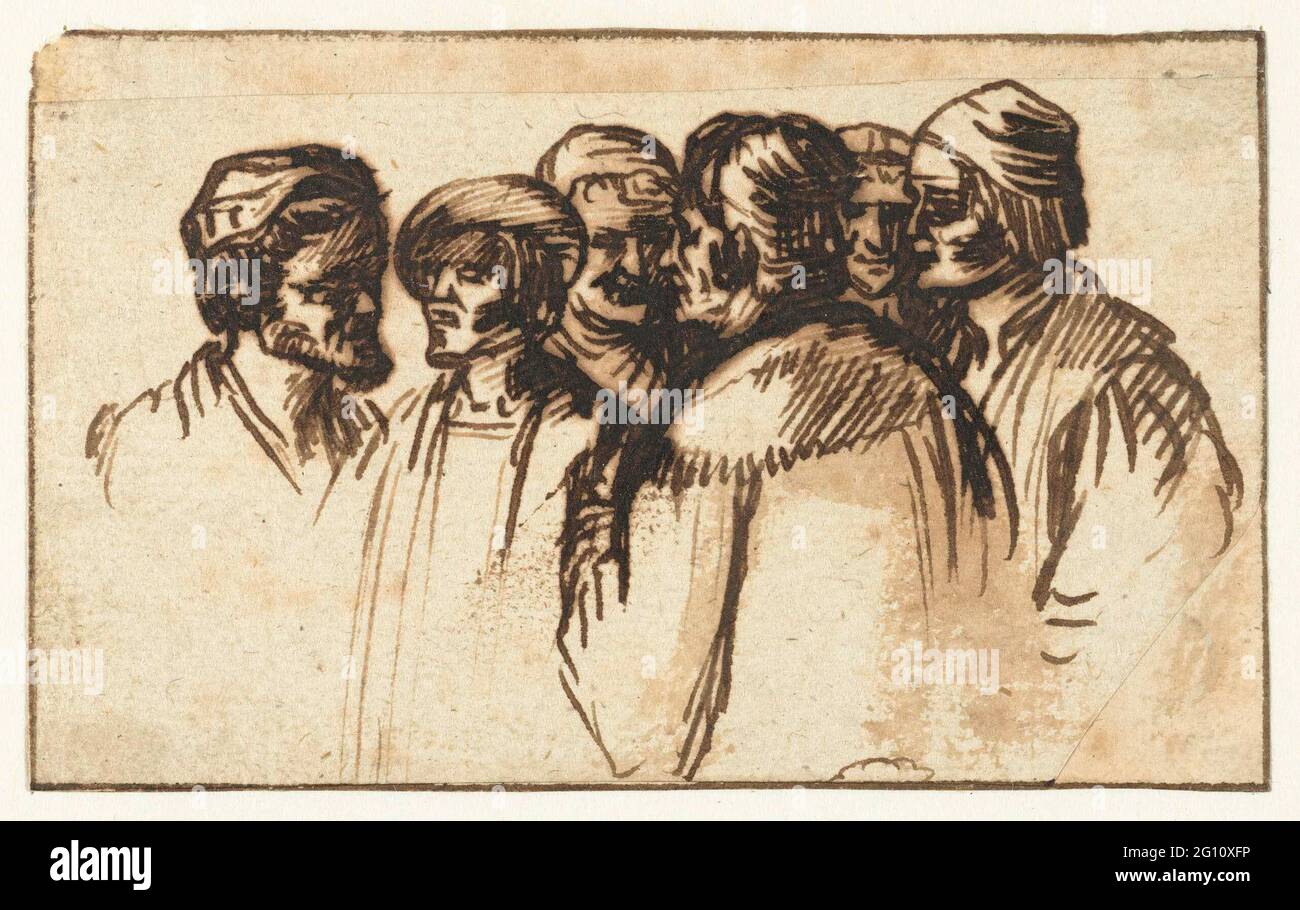 Six men in conversation. Study magazine of six men in conversation ...